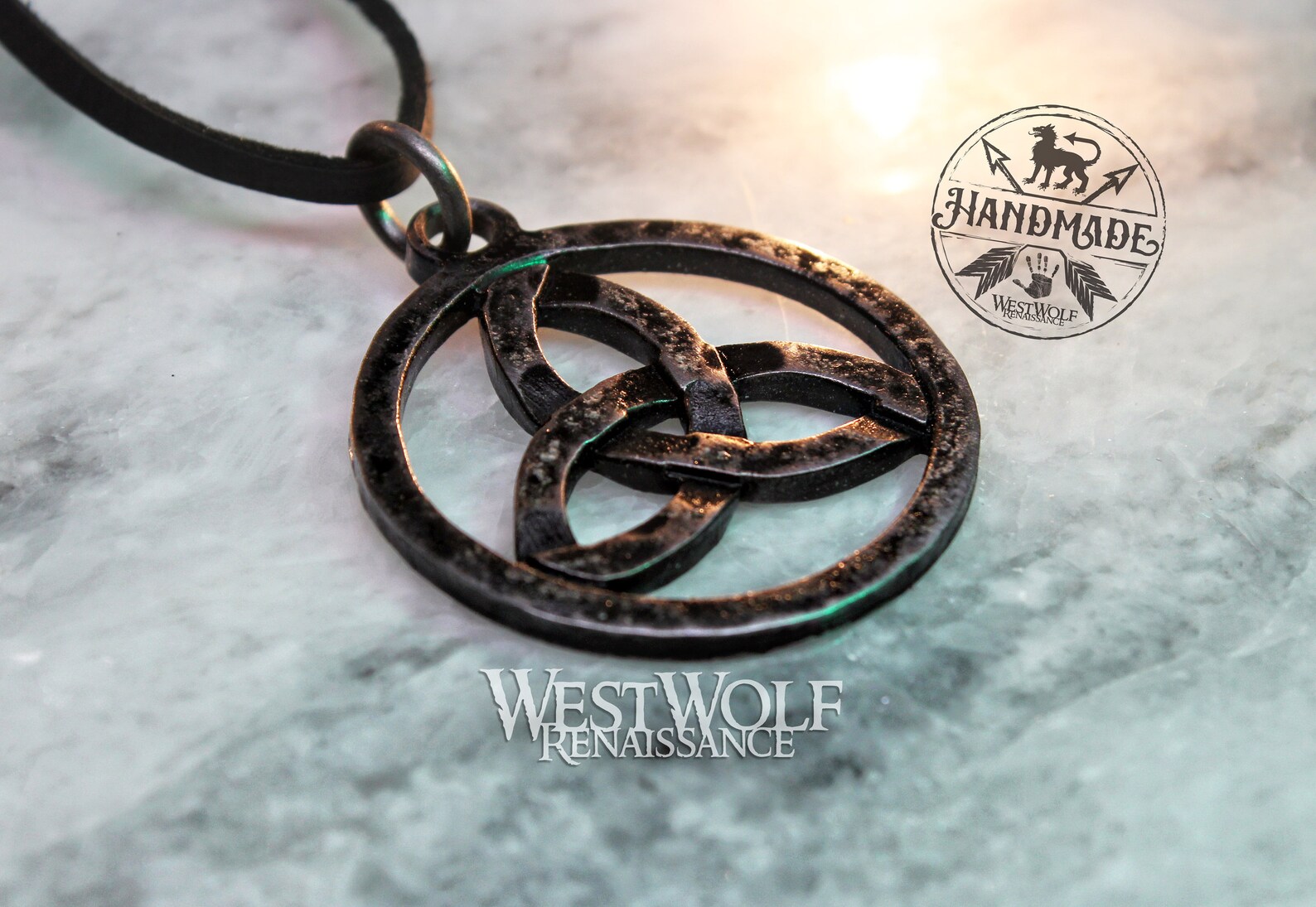 Celtic Triquetra or "trinity Knot" Pendant - Made of Hand-forged Steel ...