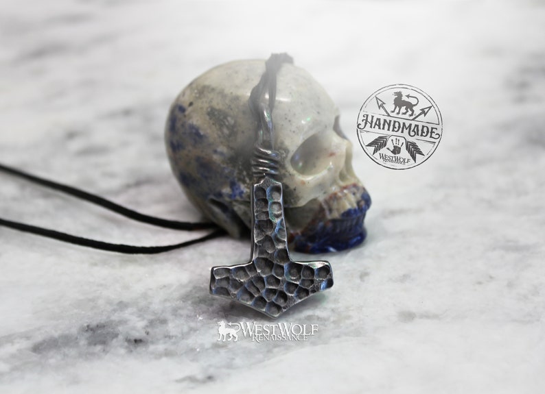 Hand-forged Viking MJOLNIR Thor's Hammer Pendant - Norse/medieval ...