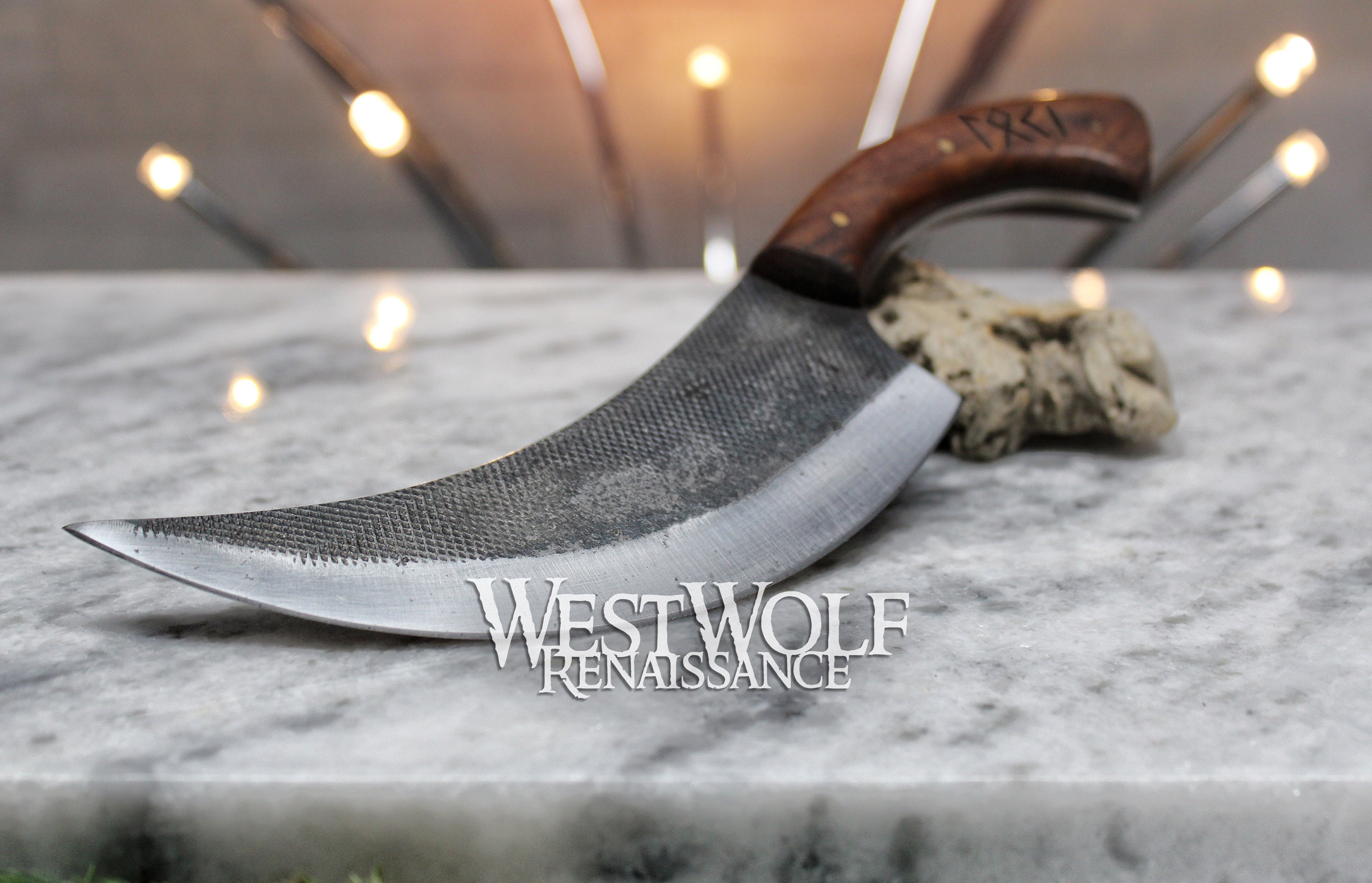 Hand-Forged Steel Viking Knife of LOKI with Carved Rune Handle | Etsy