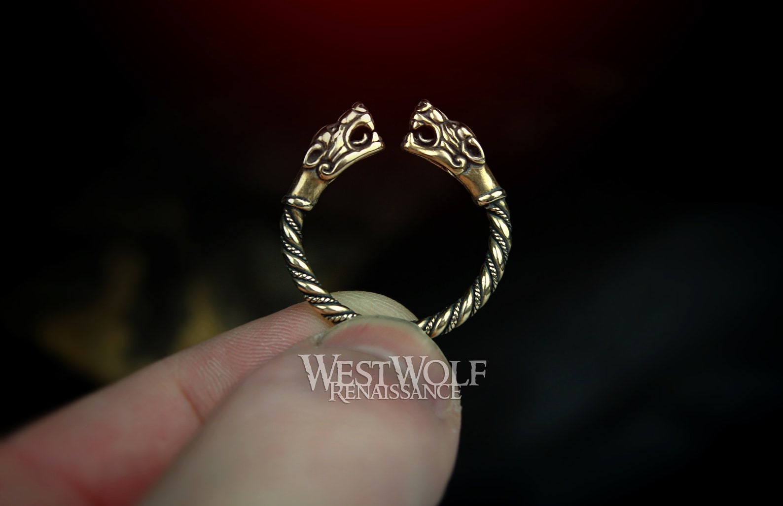 Viking Fenrir Wolf Head Ring Made of Bronze US Sizes 6-11 - Etsy