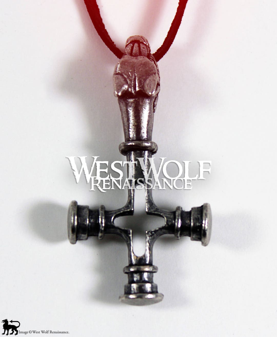 Viking Fenrir Wolf Cross Pendant - Your Choice of Pewter, Bronze, or ...
