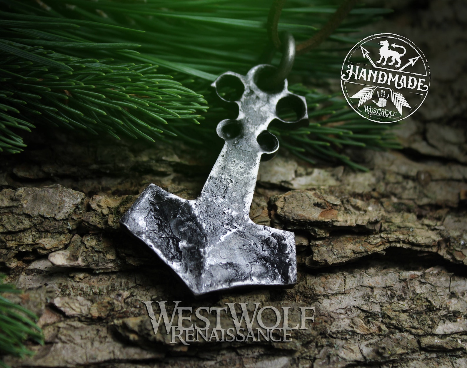 Hand-forged Steel Viking MJOLNIR Thor's Hammer Pendant --- Norse ...