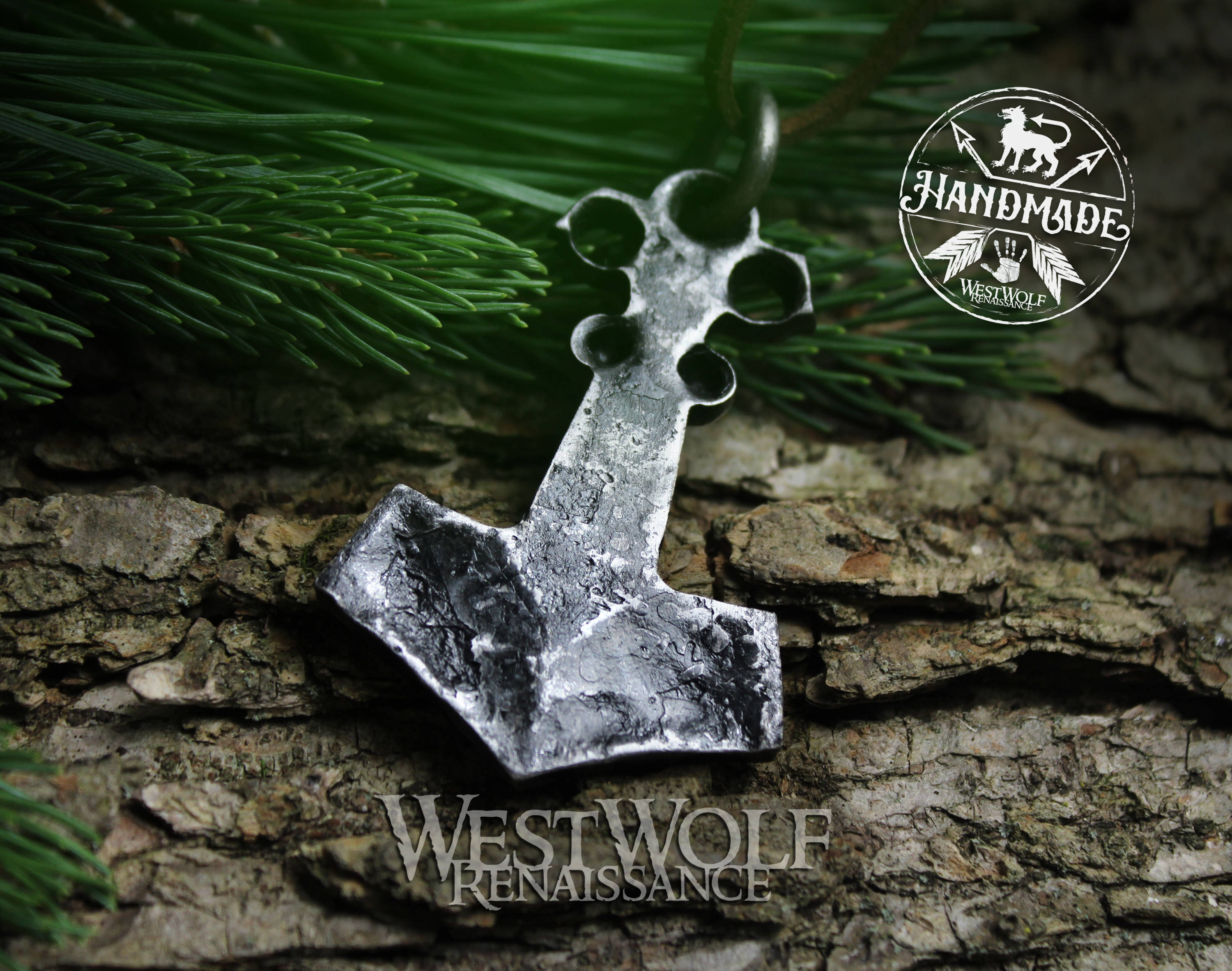 Hand-forged Steel Viking MJOLNIR Thor's Hammer Pendant --- Norse ...