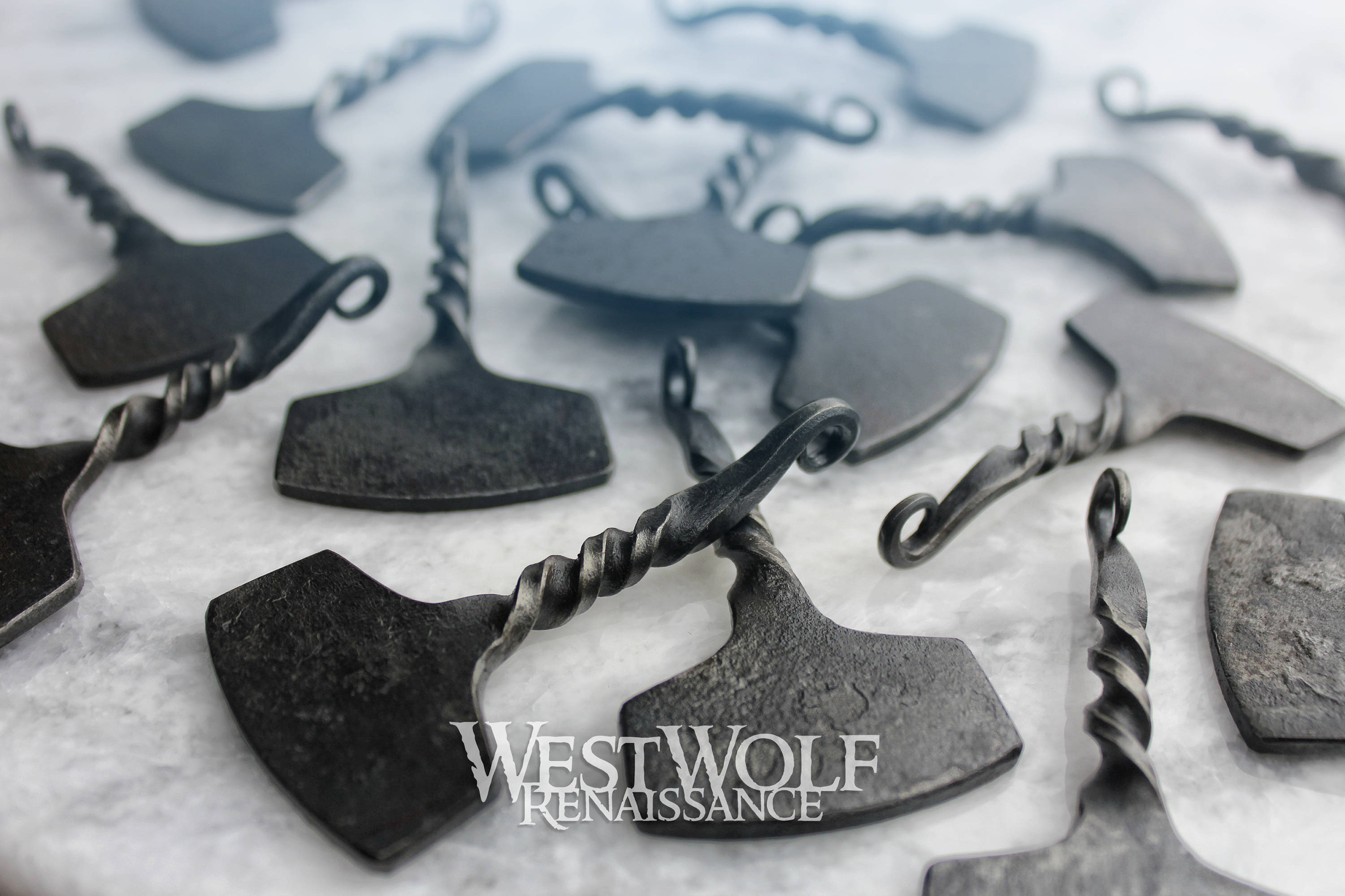 Hand-forged Twisted Steel Thor's Hammer Pendant - Simple Design ...