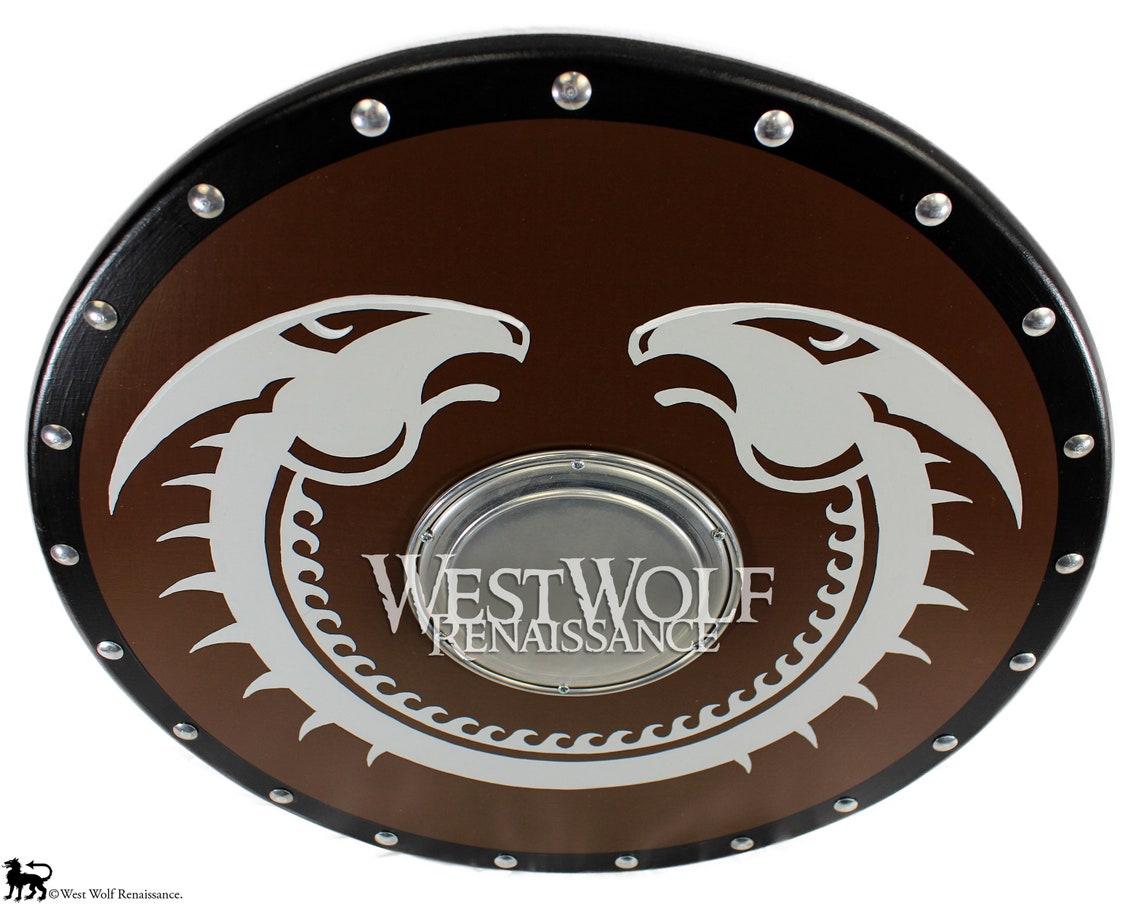 Round Viking Dragon Shield - Etsy