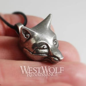 Fox Head Pendant in Sterling Silver, Bronze, or Pewter --- Norse/viking ...
