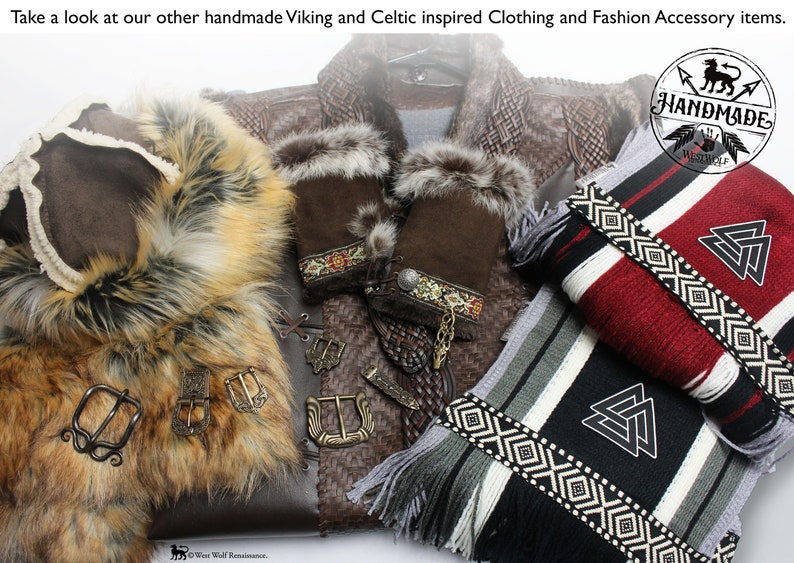 Woven Viking Scarf With Valknut Symbols - Winter Fashion --- Norse ...