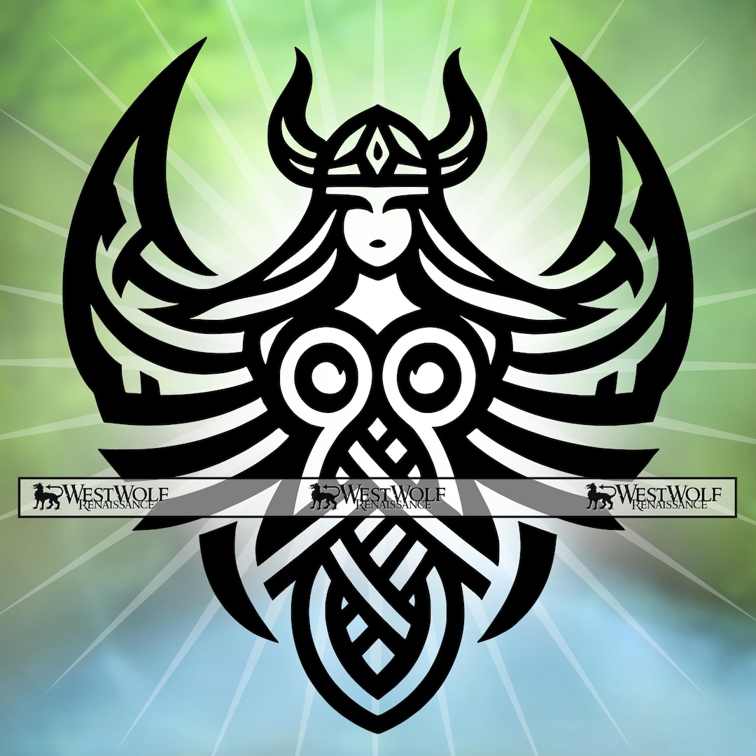 Viking Valkyrie Design - Original SVG Vector Graphic Art + Png Dxf Jpg ...