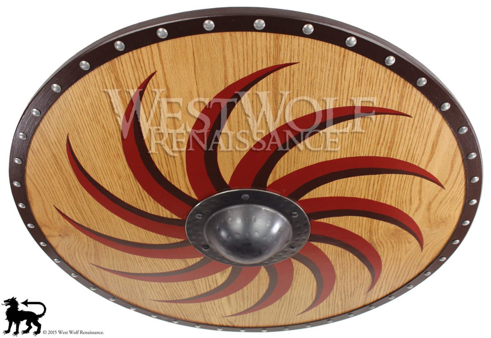 Viking Claw Spiral Shield Made of Solid Oak With a Forged - Etsy