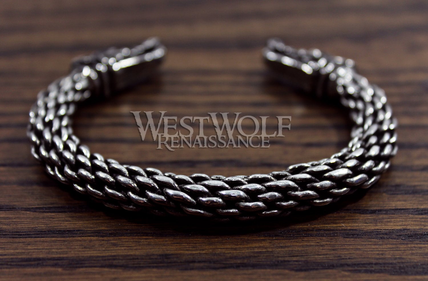 Large Silver Viking Wolf Head Bracelet/torc - Norse Mythology Fenrir ...
