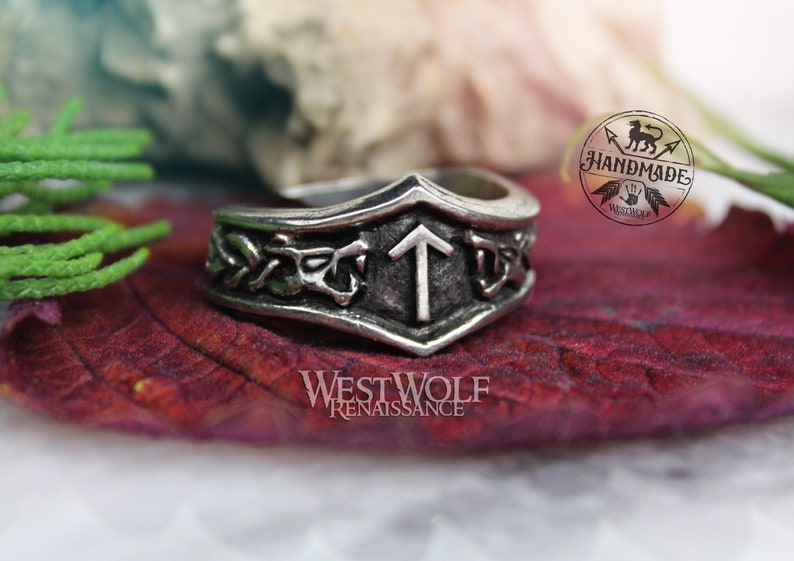 Viking Rune Ring Your Choice of Rune Symbol Adjustable US - Etsy