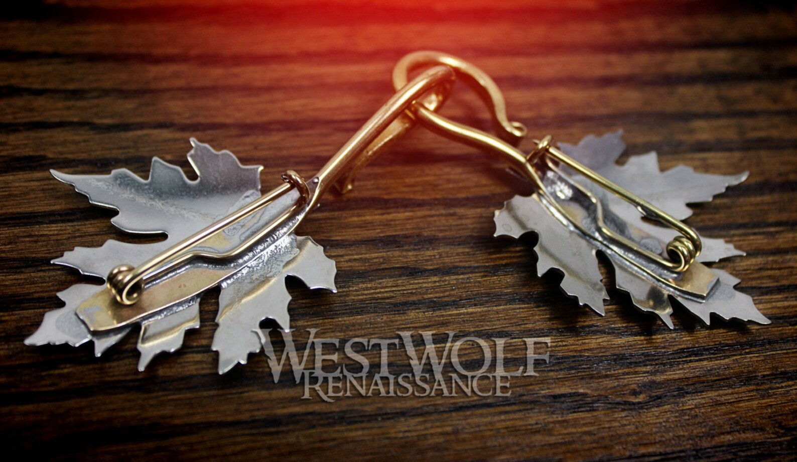 Maple Leaf Cloak Pins/clasps Set Made of White Bronze - Etsy