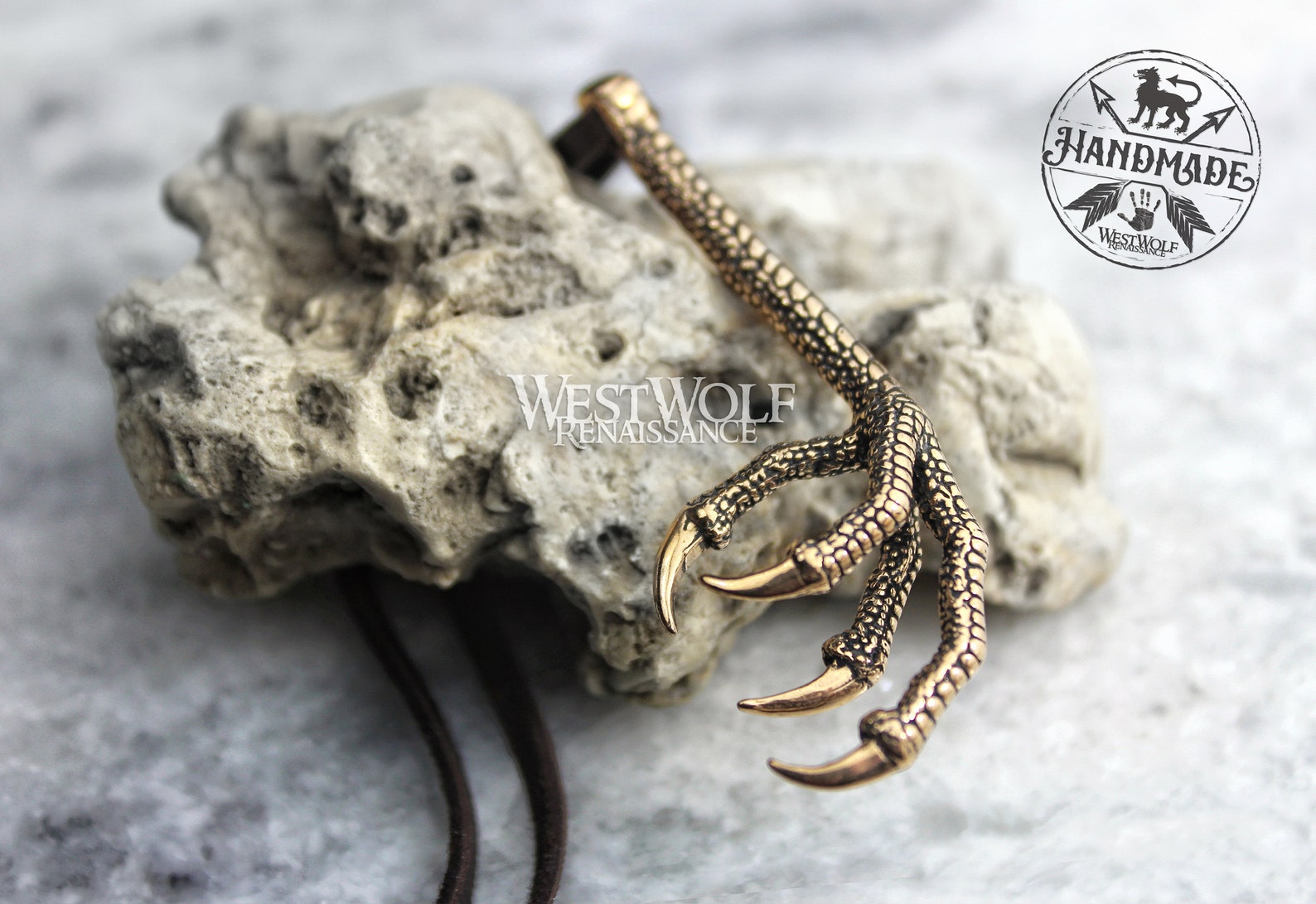 Raven Claw Pendant in Pewter, Bronze, or Sterling Silver --- Viking ...