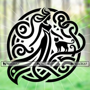 Norse Mythology Goddess Freya Design - Original SVG Vector Graphic Art ...