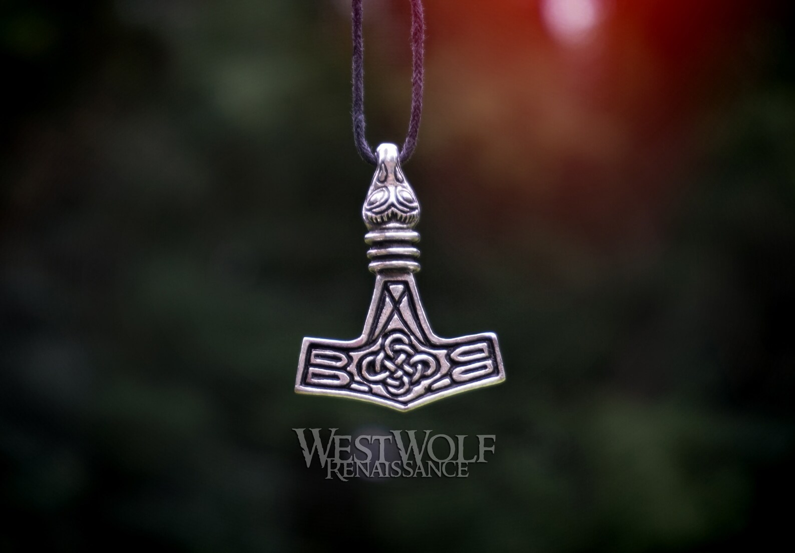 Viking mjolnir Thor Hammer Pendant With Knot | Etsy