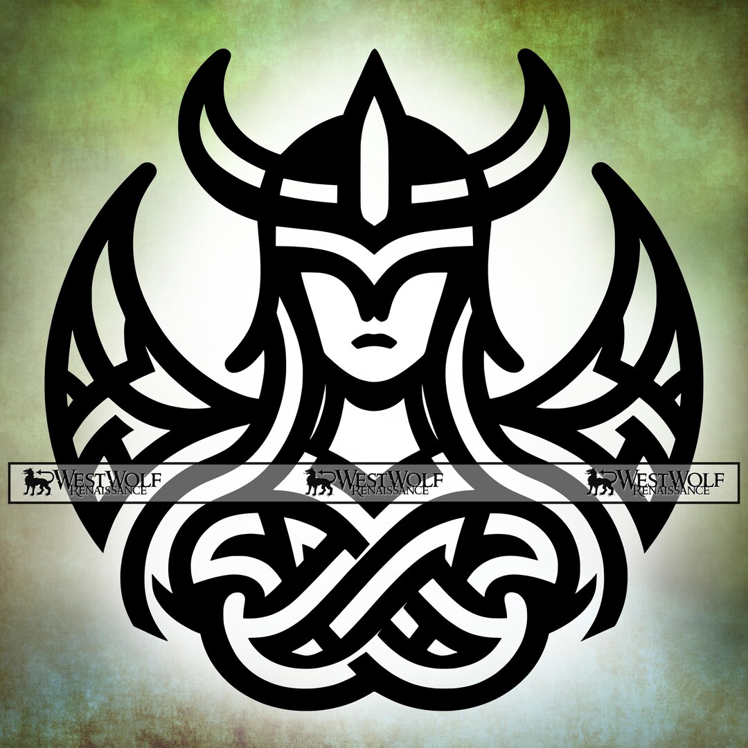 Viking Valkyrie Knot Design - Original SVG Vector Graphic Art + Png Dxf ...