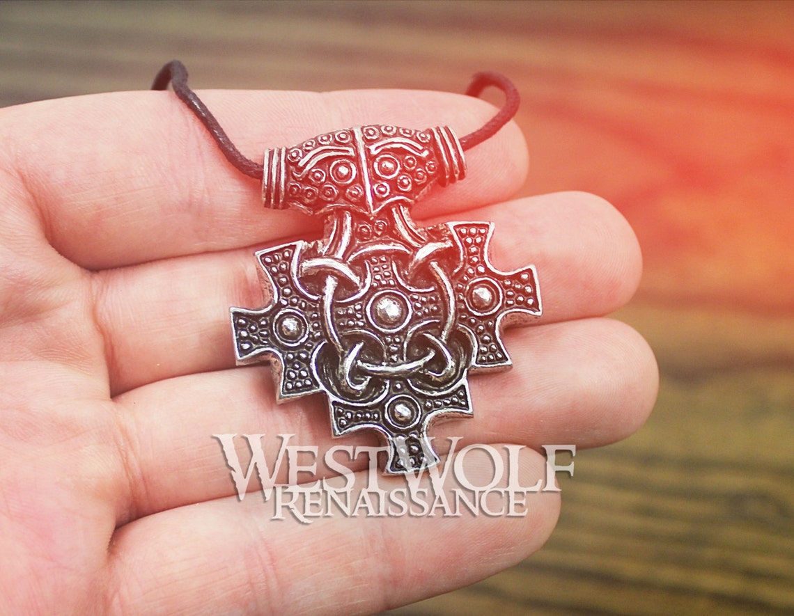 Viking Multi Cross Raven Head Pendant -- Norse/scandinavian/iceland ...