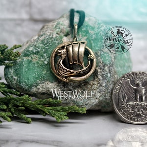 Viking Raiding Boat Pendant - Drakkar Longboat Ship - Norse/prow ...