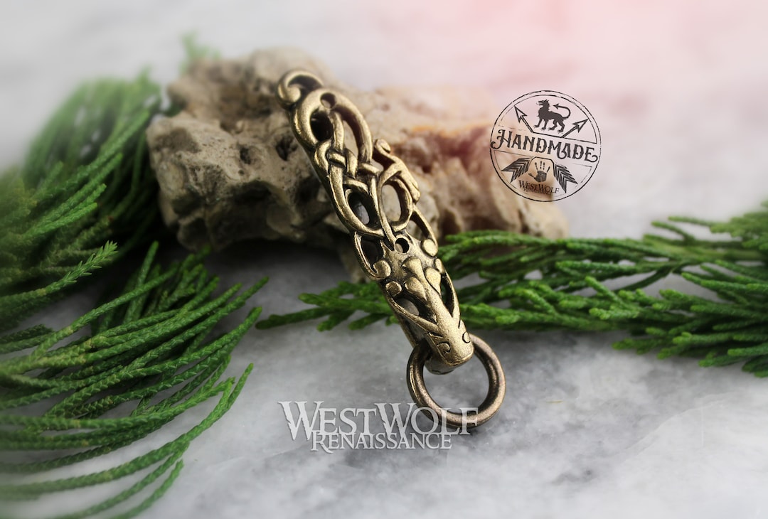 Viking Dragon Belt Mount With Ring --- Buckle/norse/scandinavian/celtic ...