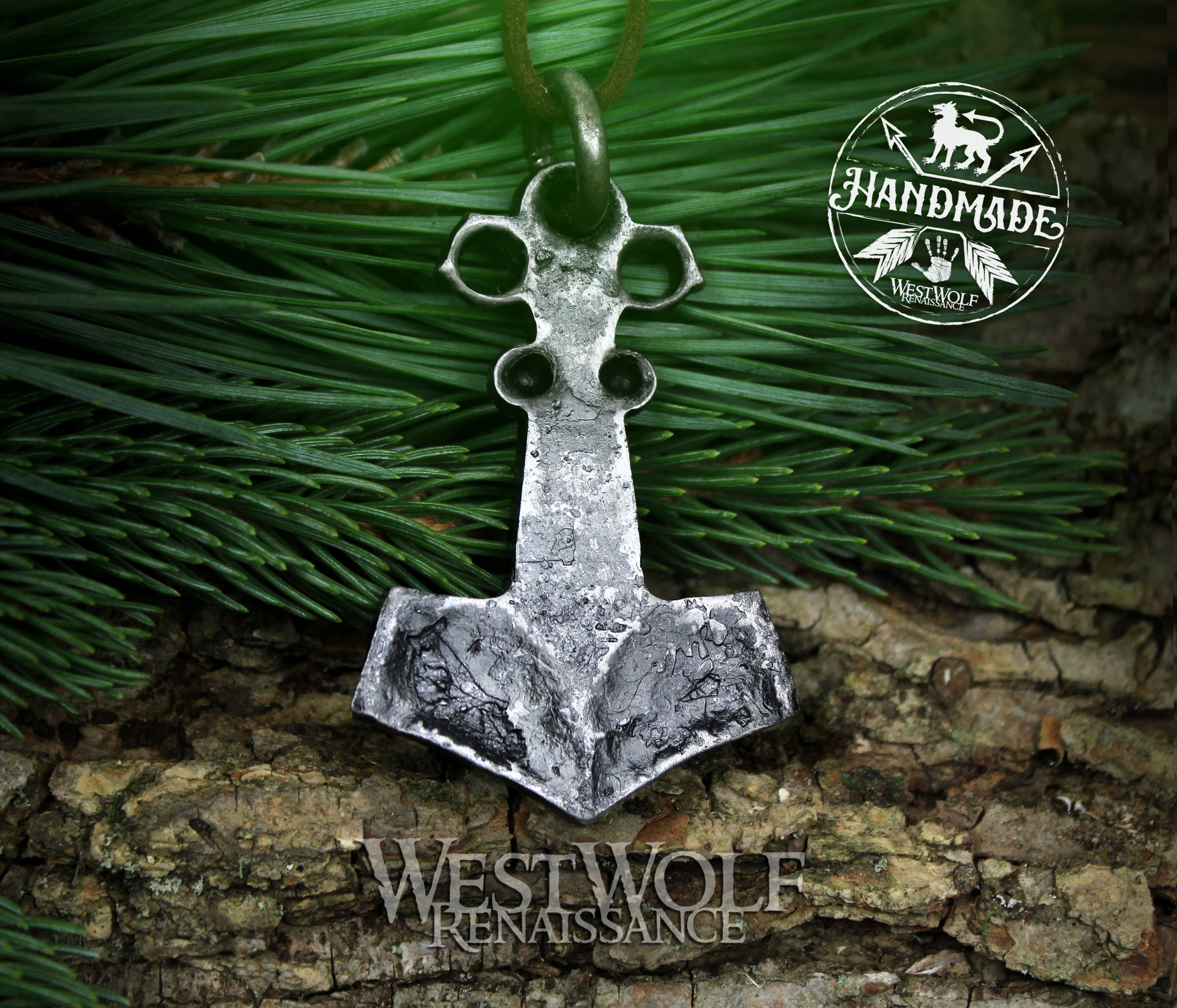 Hand-forged Steel Viking MJOLNIR Thor's Hammer Pendant --- Norse ...