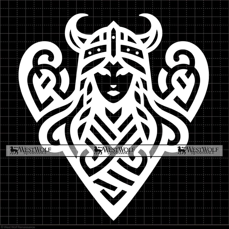 Viking Valkyrie Knot Design - Original SVG Vector Graphic Art + Png Dxf ...