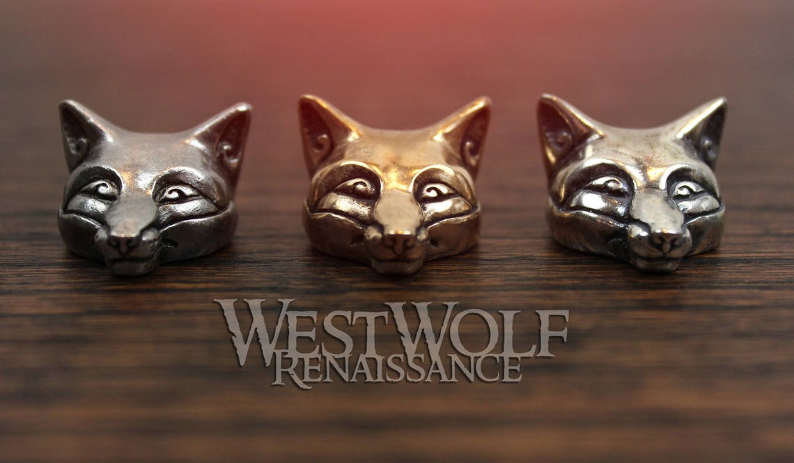 Fox Head Pendant in Sterling Silver Bronze or Pewter - Etsy