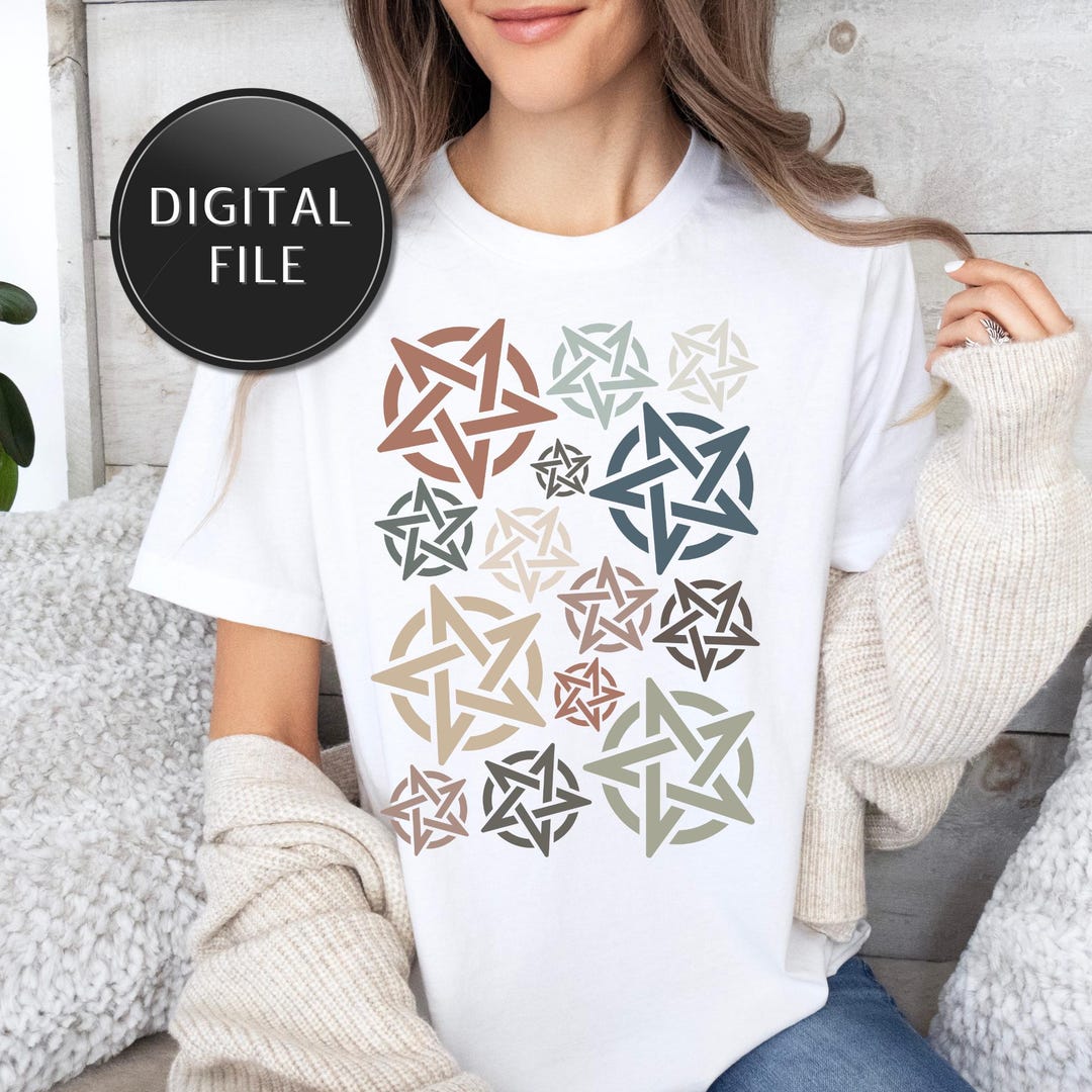 Wiccan Pentacle Digital Download, Pentacle Svg, Pentacle Pentagram, Witch Gothic Pentacle ...