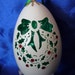 Hand-carved Goose Egg: Christmas Wreath (#38) - Etsy