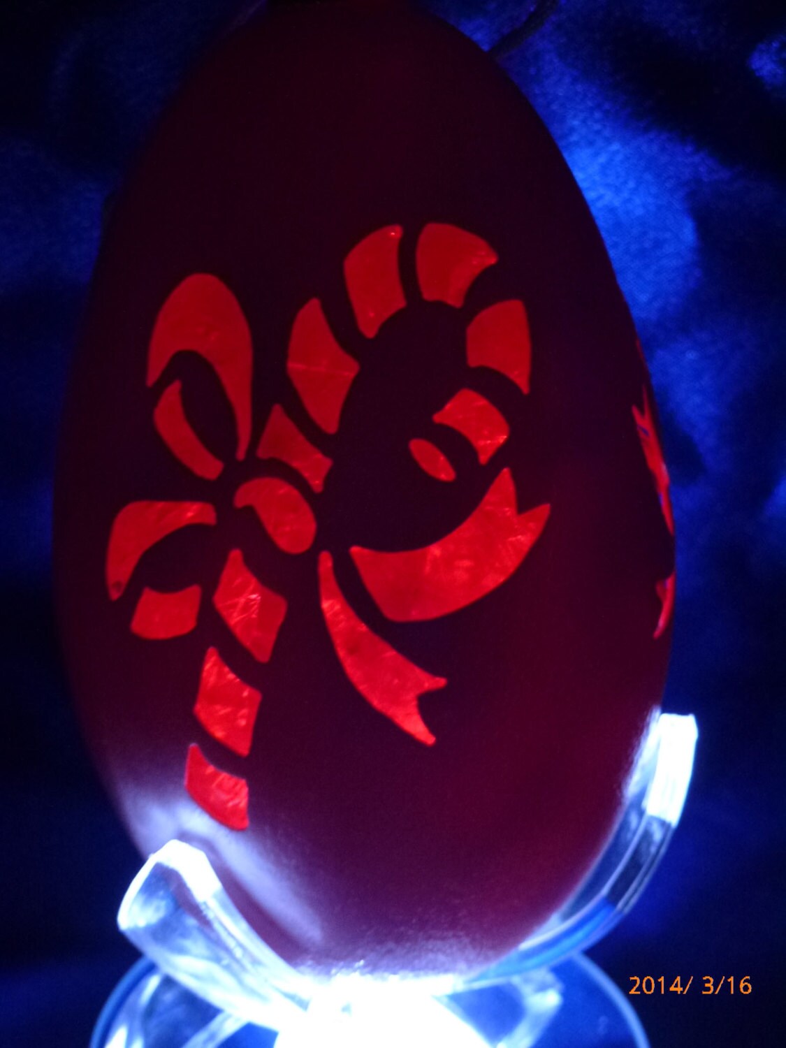Hand-carved Goose Egg: Candy Canes Are Yummy! (#47) - Etsy