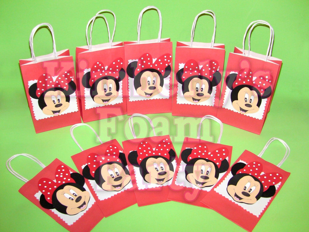 10 Minnie Mouse Foam Party Bags - Etsy