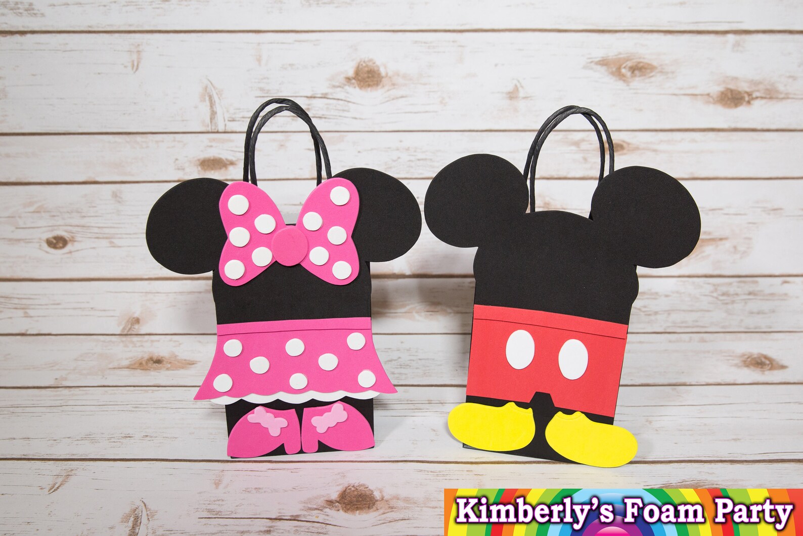 10 Minnie Mouse and Mickey Mouse party bags | Etsy