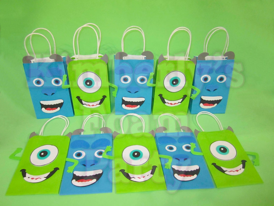10 Monster Party Bags - Etsy