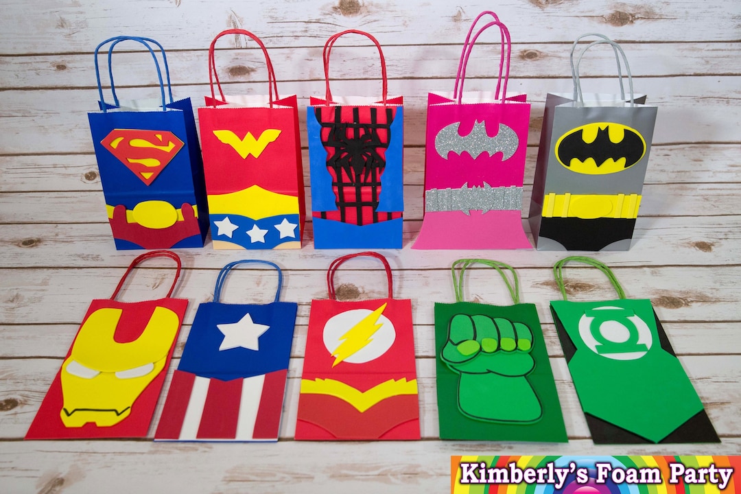 Super Hero Party Bags - Etsy