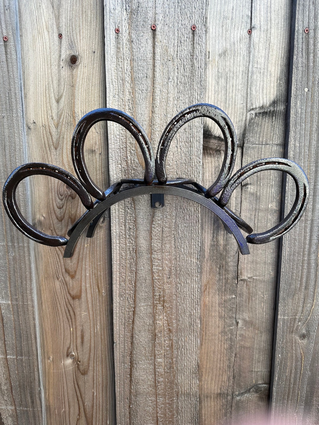 Horseshoes Garden Hose Holder / Bridle Strap Holder - Holiday Sale - Etsy