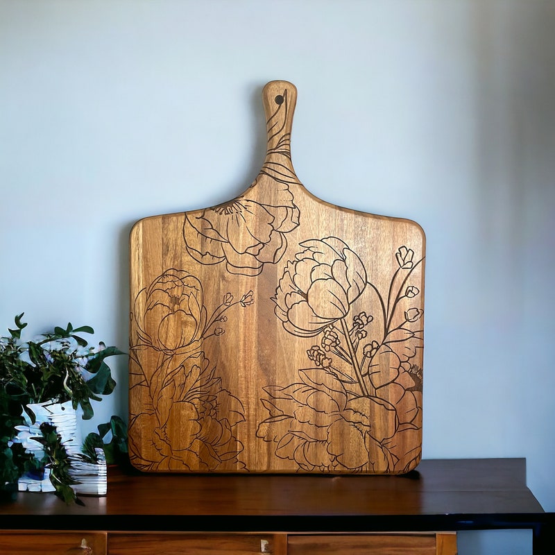Cutting Board Peony Wood - Etsy