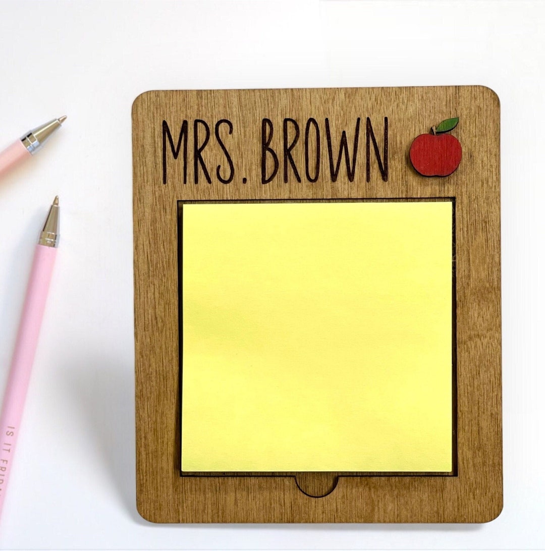 Teacher Gift - School Gift - Sticky Note Holder - Personalized Teacher ...