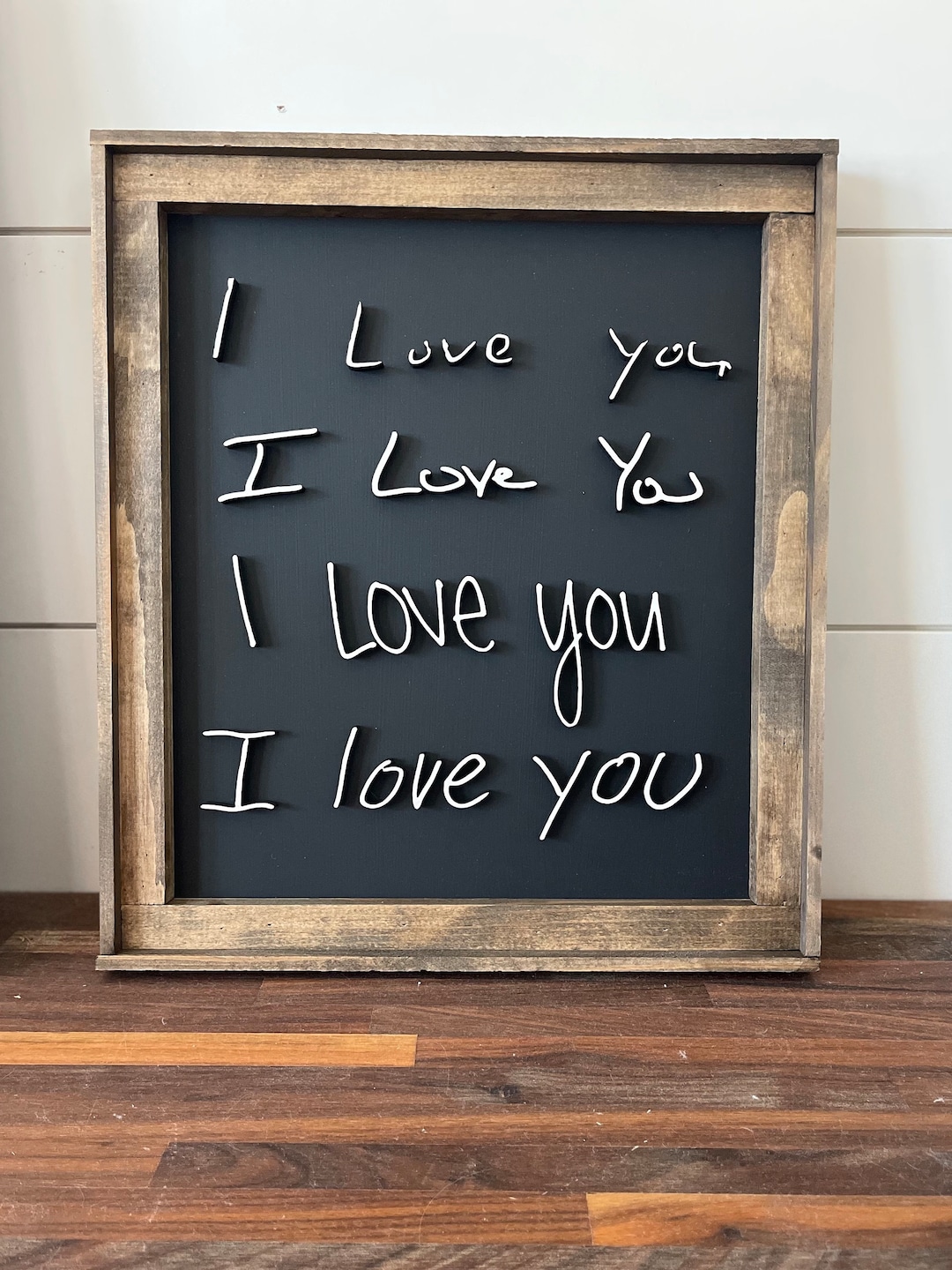 I Love You Sign - Handwriting Sign - Custom Wall Art - Mothers Day Gift ...