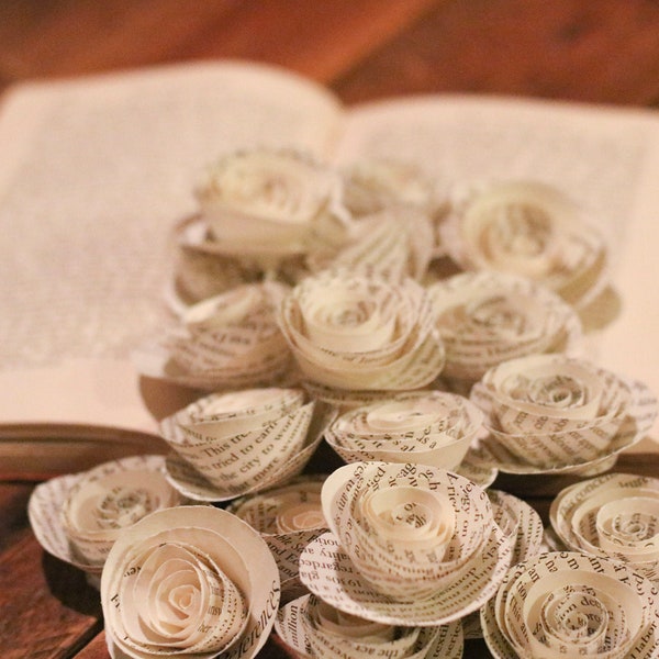 Book Page Flowers - Etsy