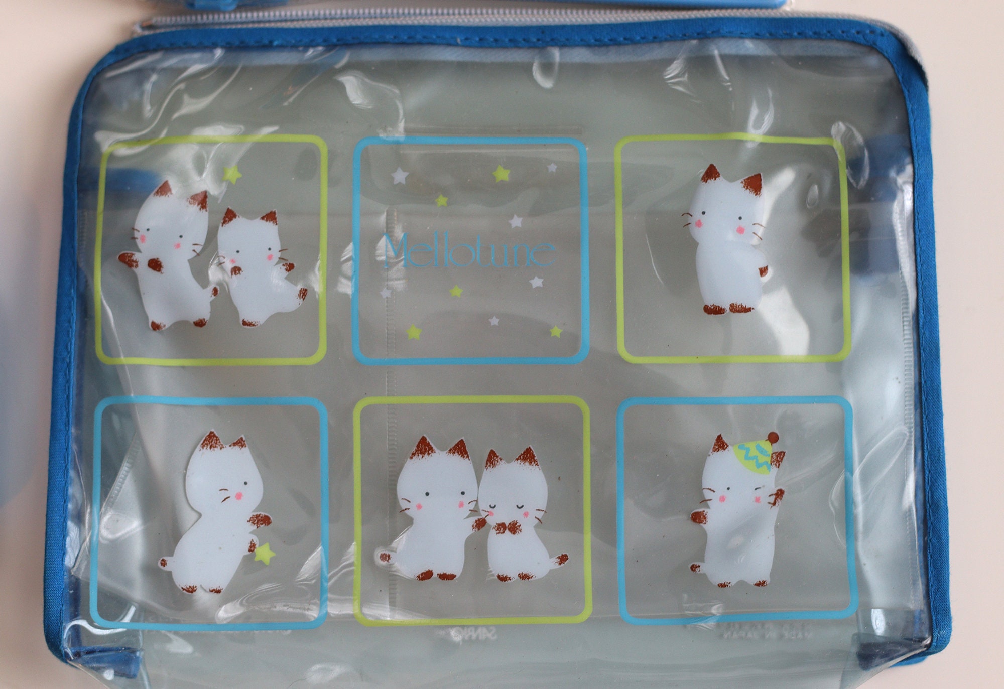 Vintage Sanrio 1984 Mellotune Siamese Cat Kittens Travel Bag Bottle New ...