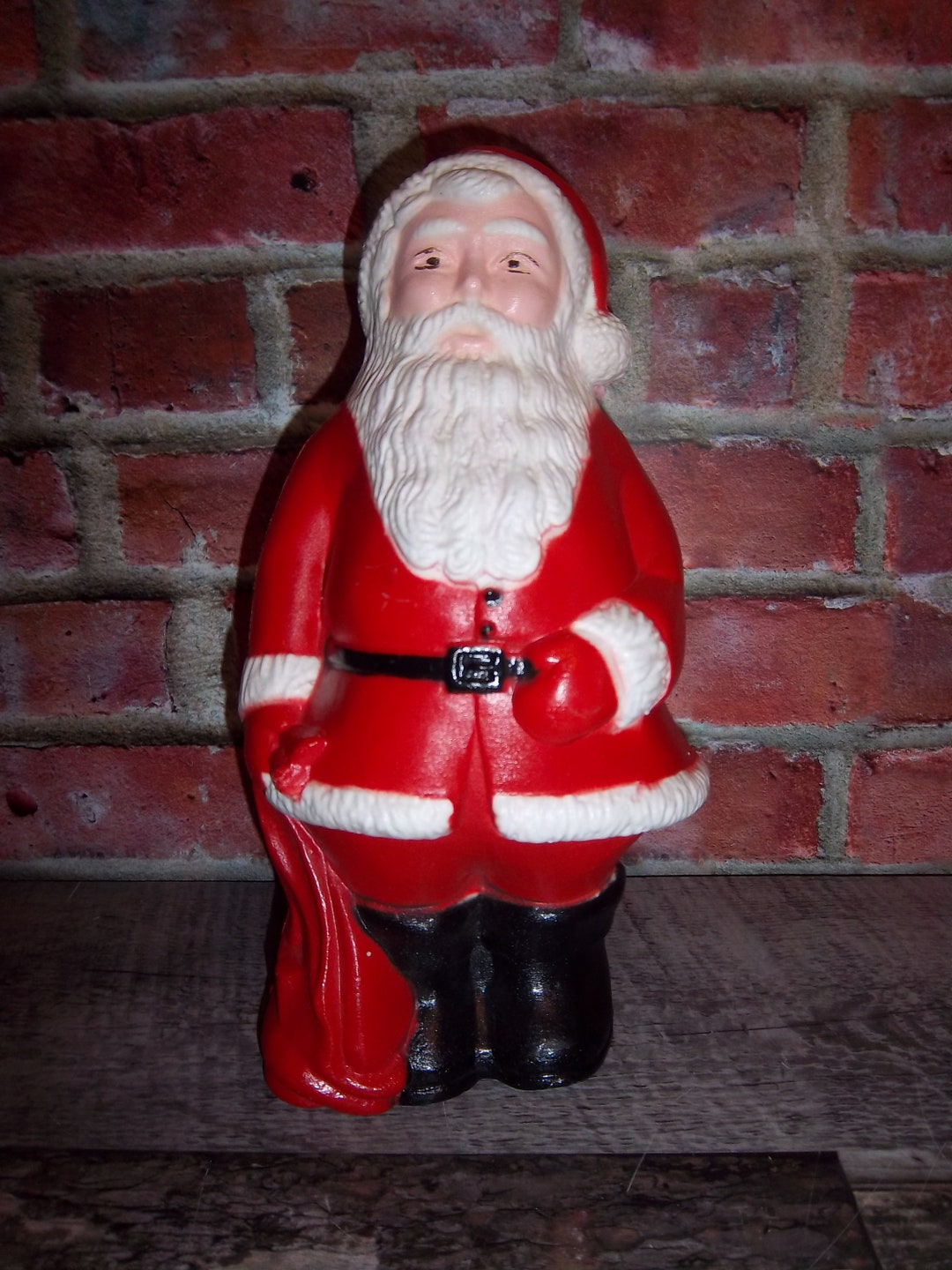 Vintage Plastic Santa Claus 1989 / May Have a Light Inside - Etsy