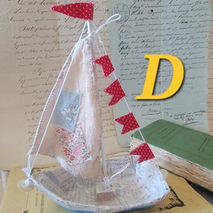 Paper Mache Ship With French Linen Sails - Etsy