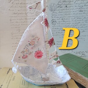 Paper Mache Ship With French Linen Sails - Etsy