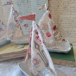 Paper Mache Ship With French Linen Sails - Etsy