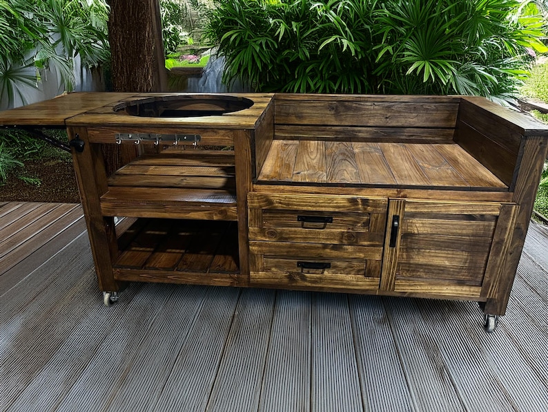 Big Green Egg / Blackstone Griddle Combo Table - Etsy