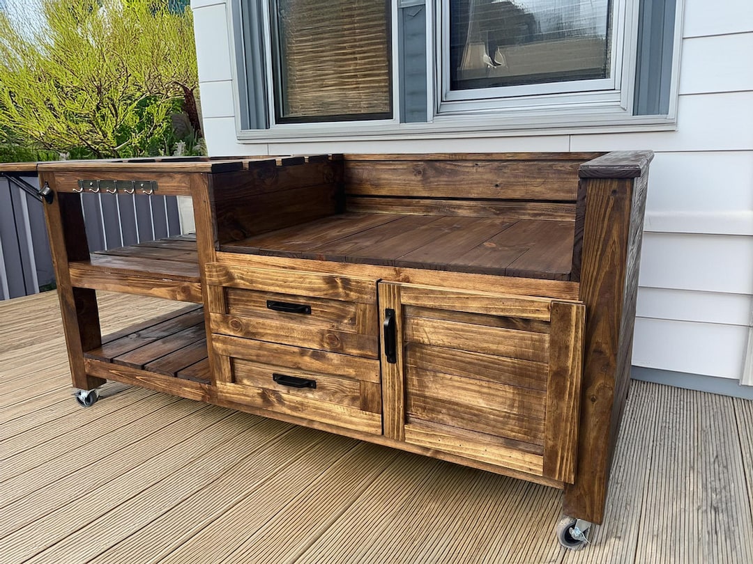 Big Green Egg / Blackstone Griddle Combo Table - Etsy
