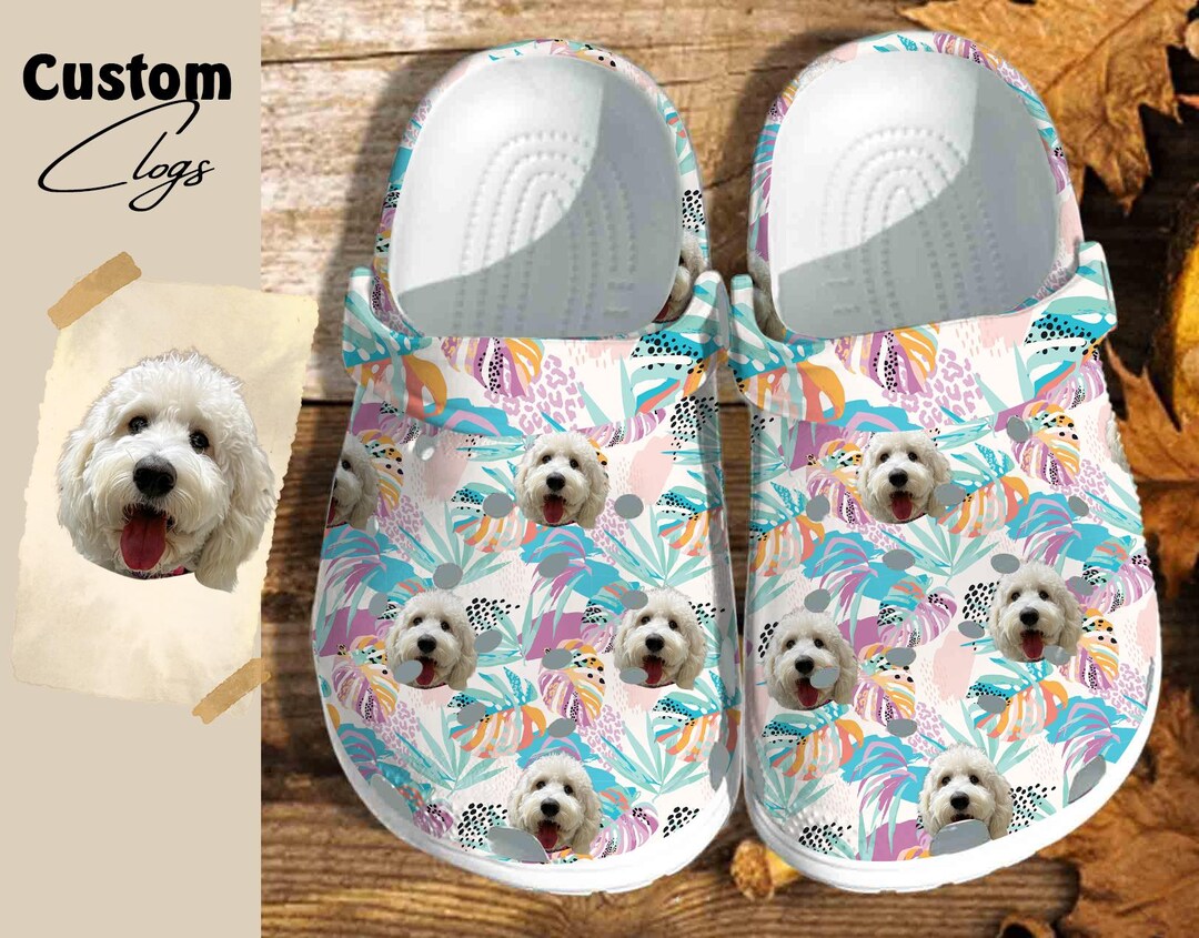 Personalized Photo Hawaiian Clogs, Hot Clogs, Custom Dog Cat Face ...