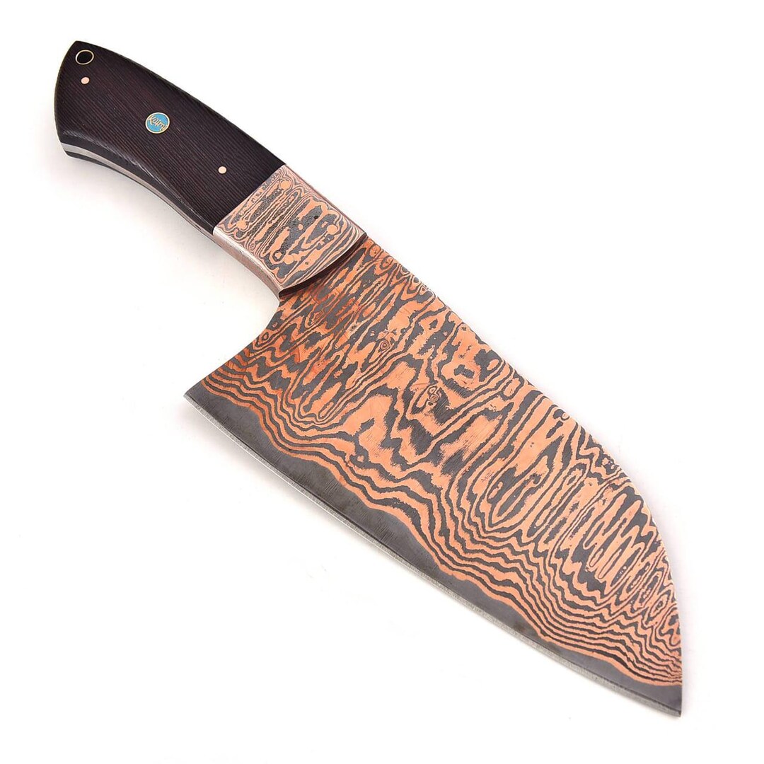 Copper Damascus Meat Cleaver03 Kitchen Tool, Handmade - Etsy