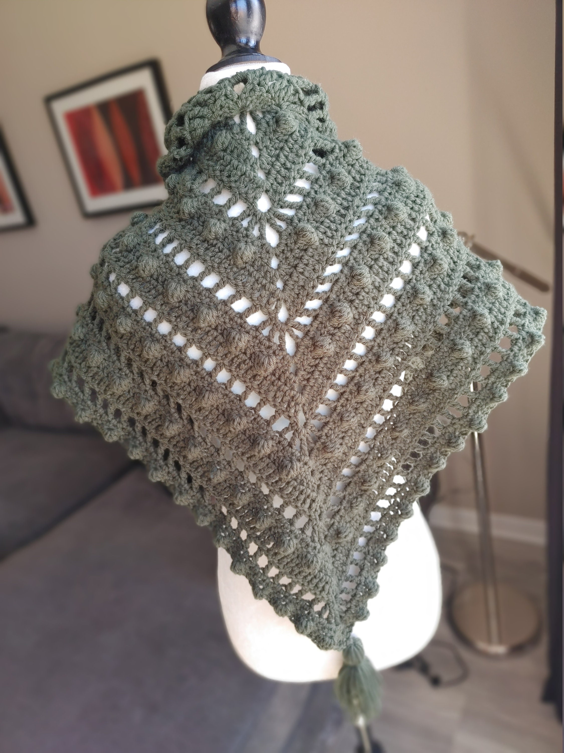 Spring in Bloom Crochet Shawl Pattern: Triangle Scarf (PDF Pattern) - Etsy