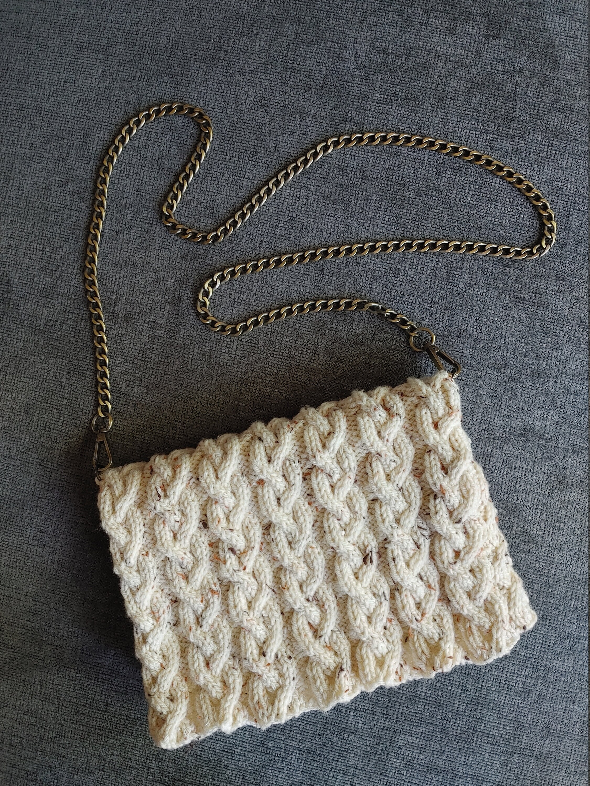 KNIT BAG PATTERN, Knit Purse Pattern, Fold Over Style Bag Pattern, Knit ...