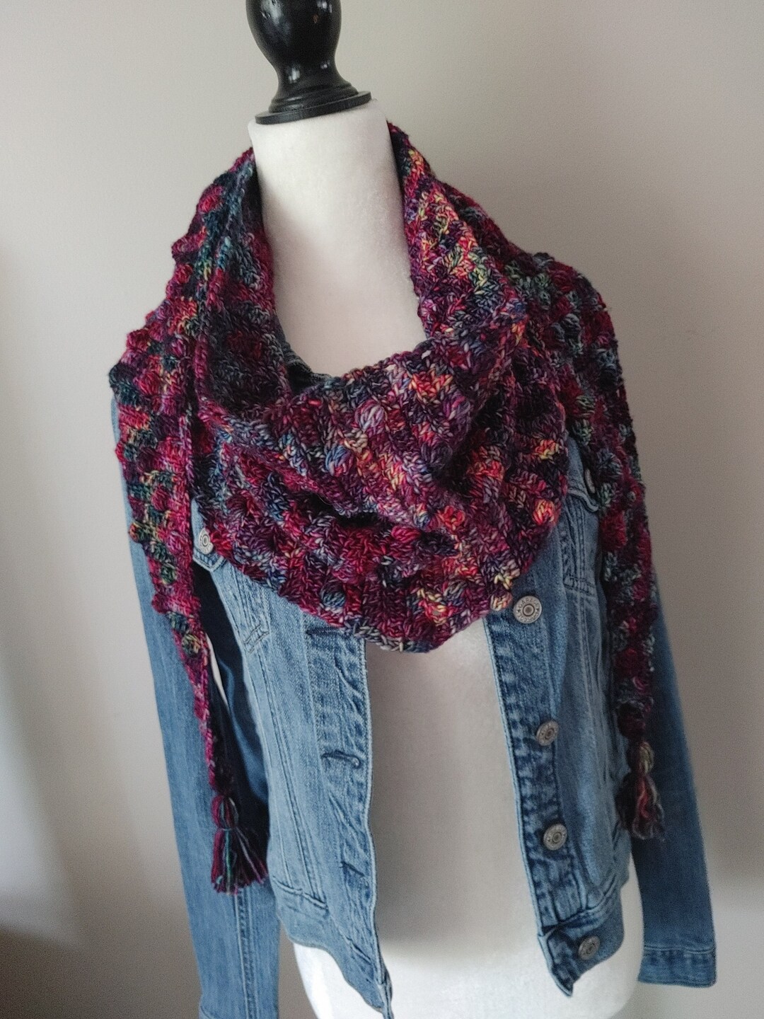 CROCHET PATTERN, Crochet Mini Shawl Pattern, Triangle Scarf Crochet ...
